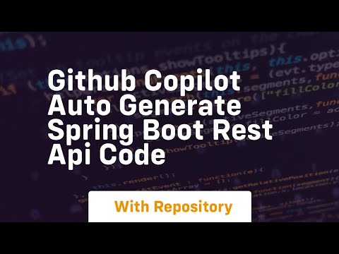 Github copilot auto generate spring boot rest api code