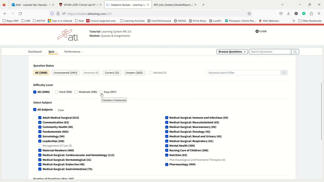 How to Create Your Own ATI Practice Quiz (see the updated tutorial for the 2023 ATI version)