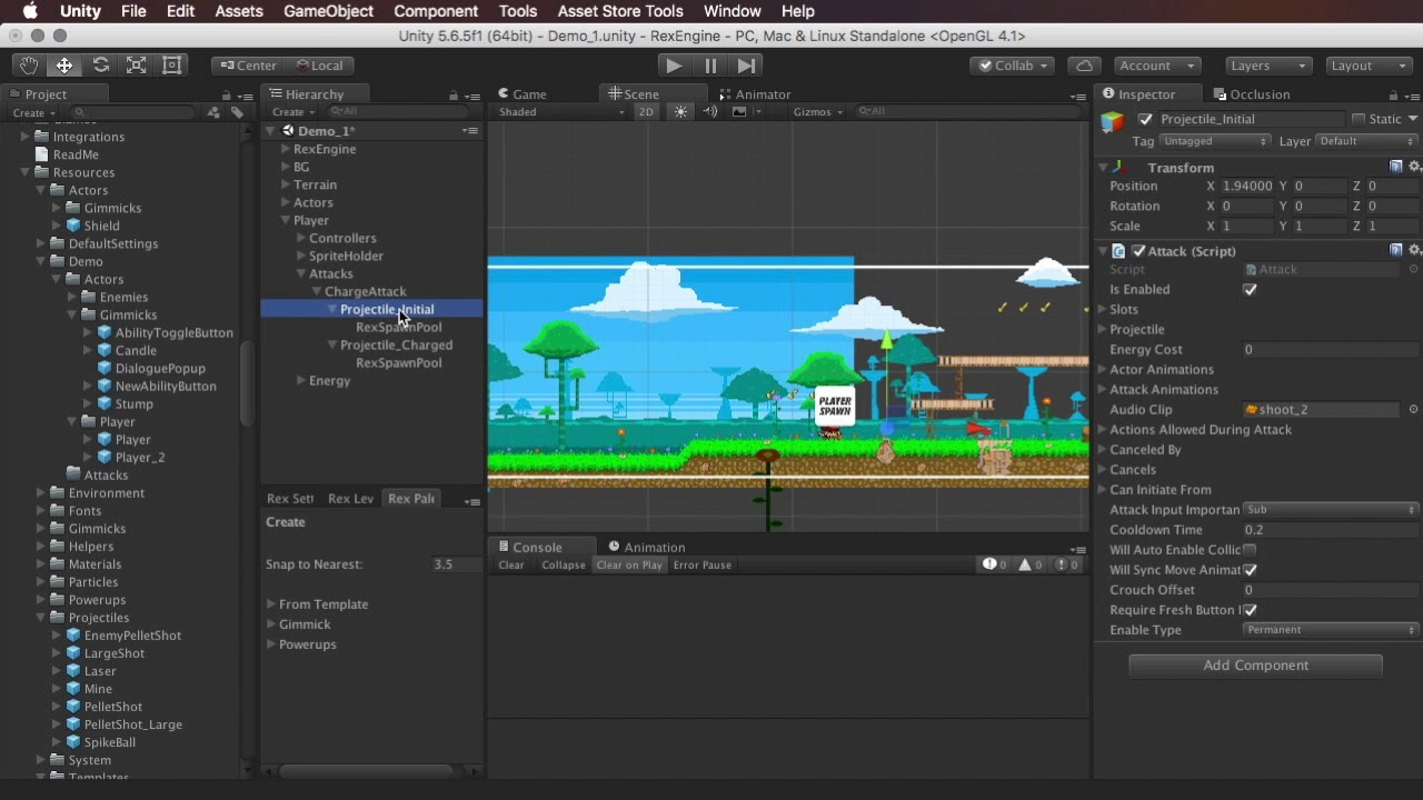 Rex Engine for Unity :: Charge Attack Tutorial