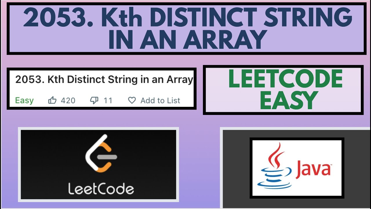 Leetcode | 2053. Kth Distinct String in an Array | Easy | Java Solution