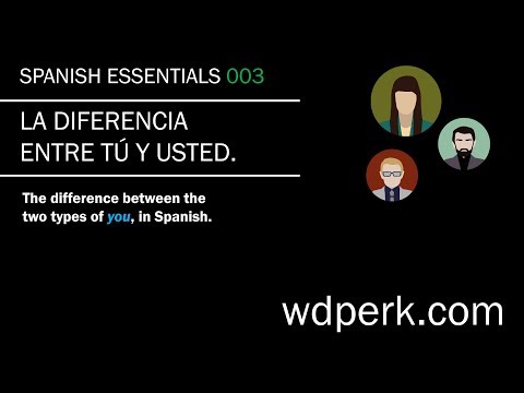 SE 003 - Formal & Informal Speech: Tu vs Usted