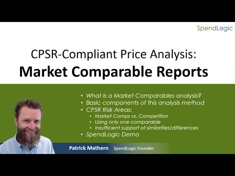 CPSR-compliant Price Analysis : Market Comparables Analysis