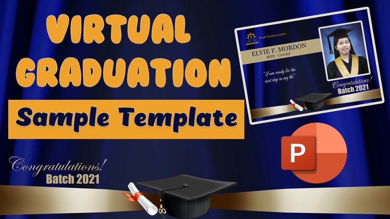 VIRTUAL GRADUATION PowerPoint Template |Tutorial
