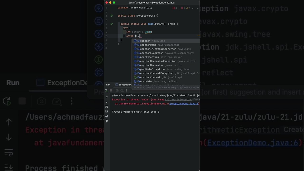Java Fundamental: Exception Handling Demystified