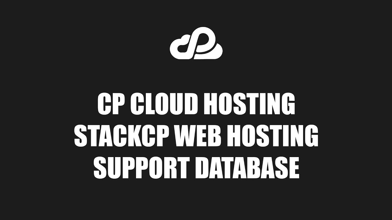 cP Cloud Hosting StackCP Web Hosting Support Database