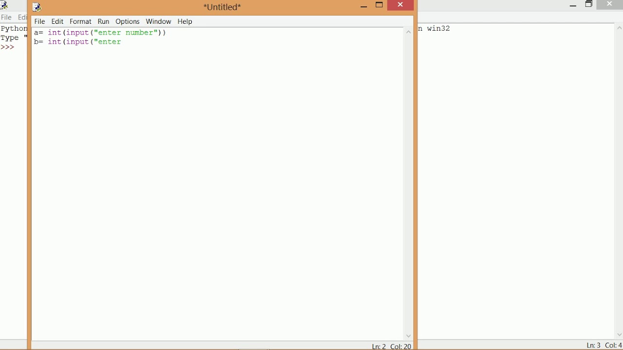 Program to Add two numbers by user input in PYTHON