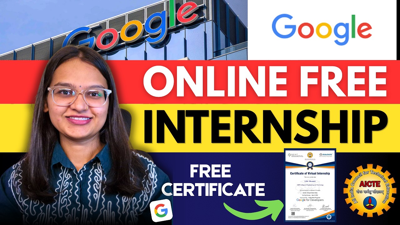 🔥Google Free Virtual Internship 2026 | Google + AICTE  Internship with CERTIFICATE for students