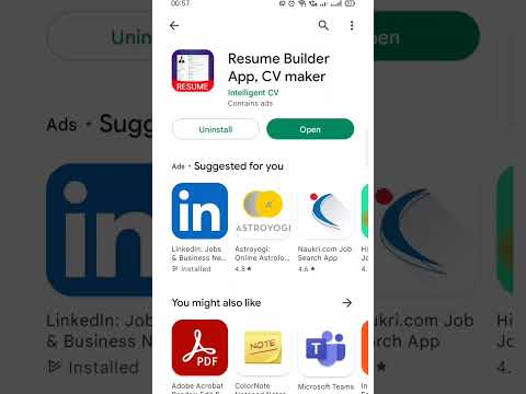Mobile se CV banana sikhen | मोबाइल से Resume kaise banaein || CV maker #shorts
