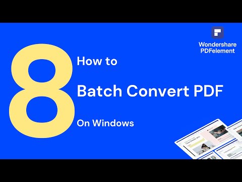 How to Batch Convert PDF on Windows | PDFelement 8