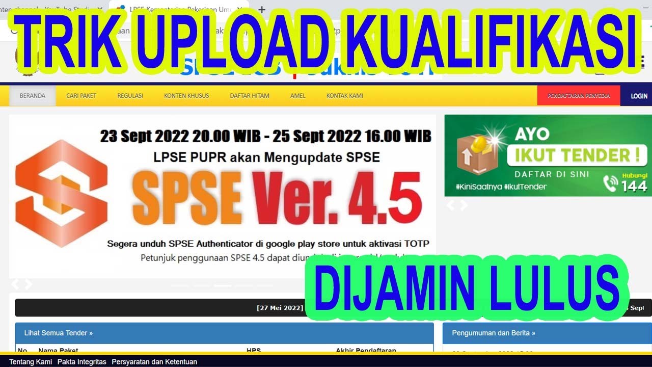 HOW TO UPLOAD 2022 QUALIFICATION DOCUMENTS ON SPSE 4.5