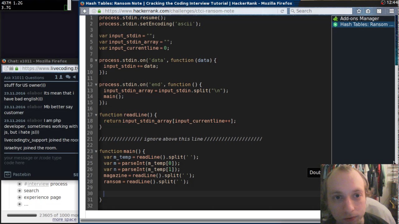 HackerRank Cracking the Coding Interview Challenges in JavaScript and Python
