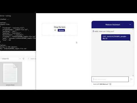 Watson Assistant chatbot: file upload