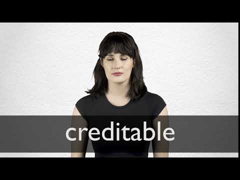 CREDITABLE definition and meaning | Collins English Dictionary