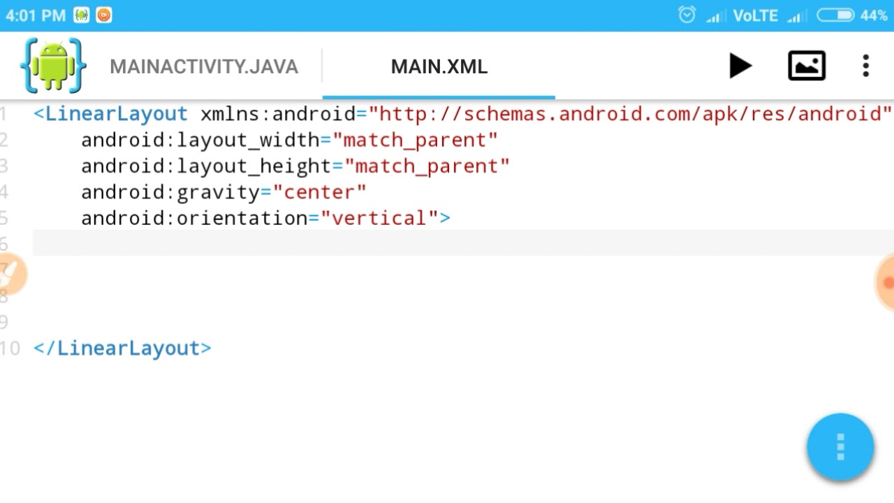 Simple EditText value Print in Textview Using Button  in Aide in Android