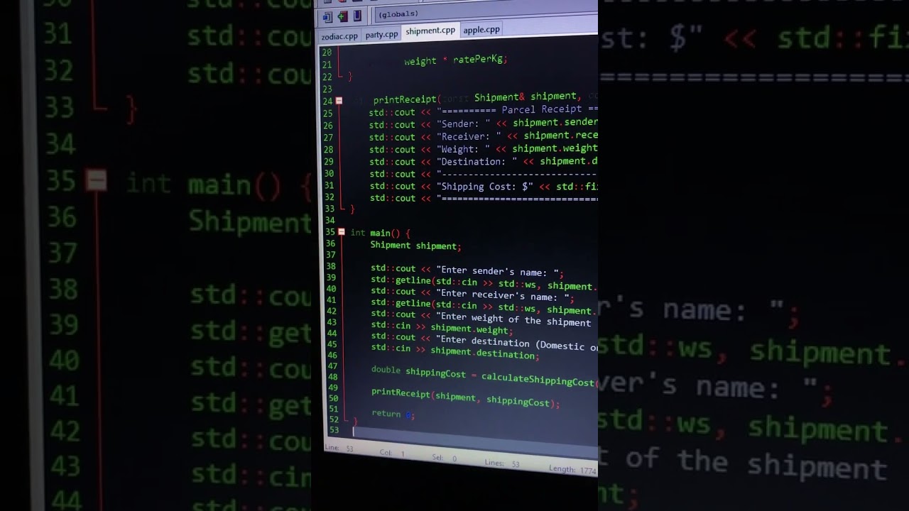 shipping cost c++ #code #codinglife #cpp #codemasters #coderstokyo #coding #codingninja #coders
