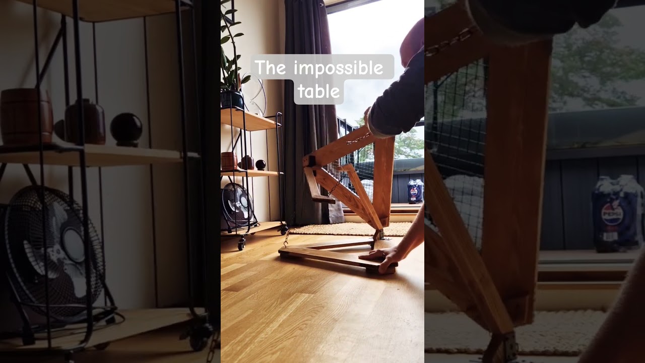 the Impossible Table! #woodscraft #diy #tensegrity #impossible #table