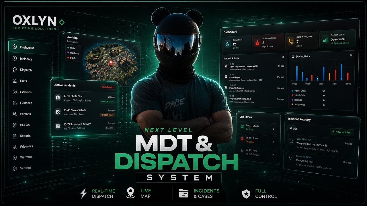 FiveM Script | Advanced MDT & Dispatch System [ESX/QBCore]
