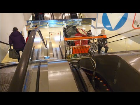 Trolley Escalator Demonstration inside Mall Carpark