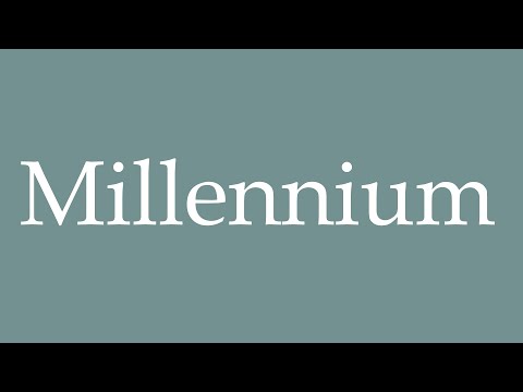 How to Pronounce ''Millennium'' Correctly in French