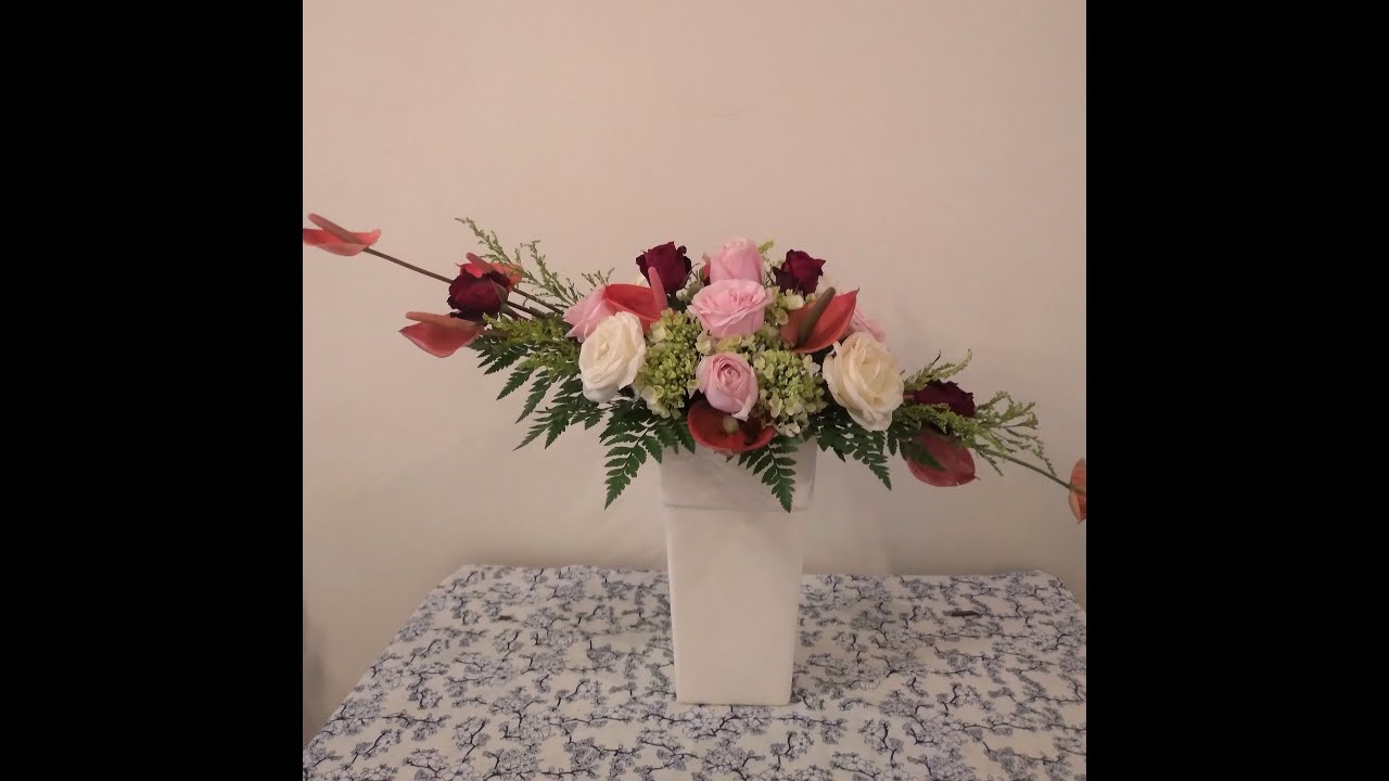 Merangkai Bunga Dasar Bentuk Diagonal, Mudah dan Menyenangkan ( Materi  7 )