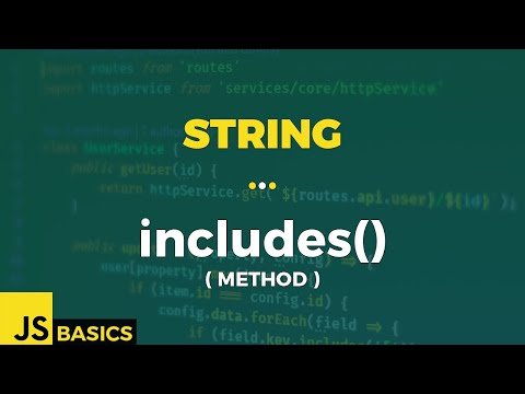 Javascript Basics · String · includes() (method)