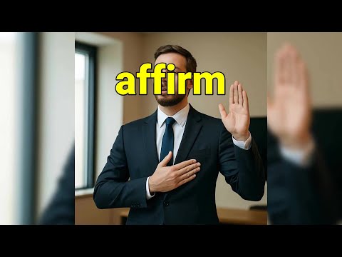 Affirm: Meaning, Pronunciation, Definition in American & British English - affirming affirms