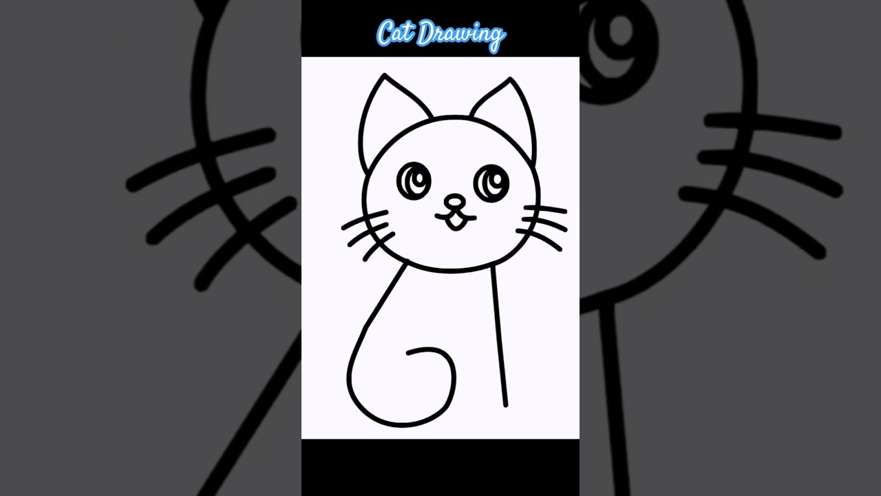 Cat Drawing For Kids #drawingforkids #easydrawing #learntodraw #artforkids