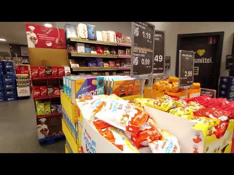 German local shops, Aldi, Edeka, Rossmann, HIT, Kaufland, Rewe, Hofer - 4K