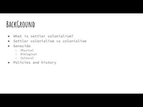 Settler colonialism lecture 1