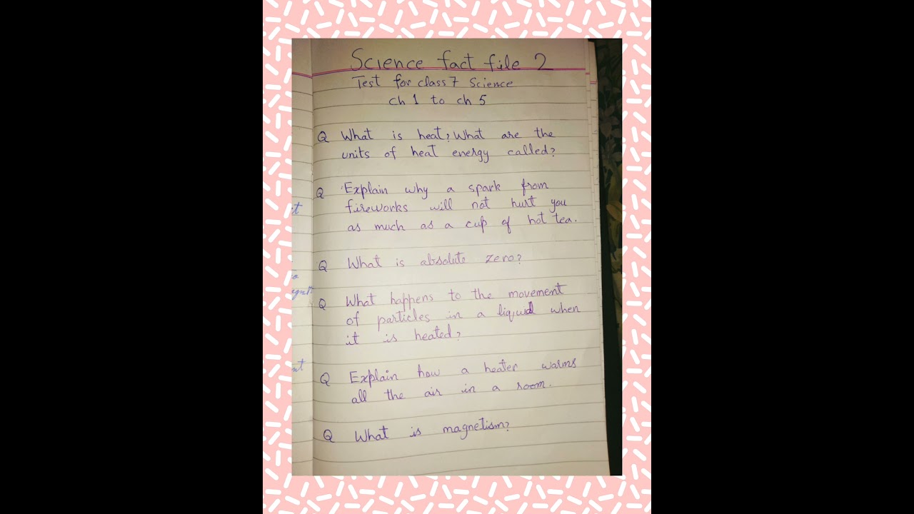 Science paper for Grade 7