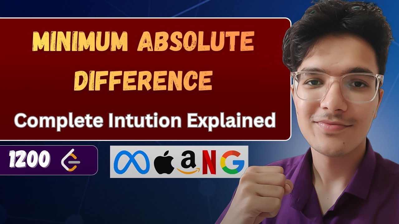 Minimum Absolute Difference | LeetCode 1200 | Beginner Friendly