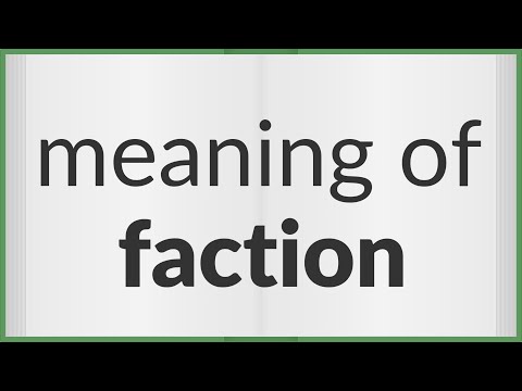 Faction | meaning of Faction