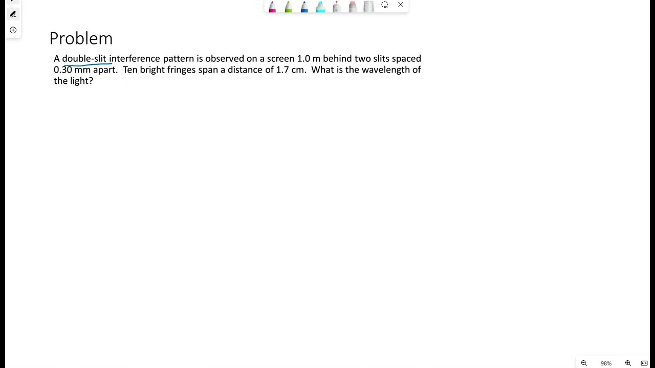 Diffraction/interference example 3