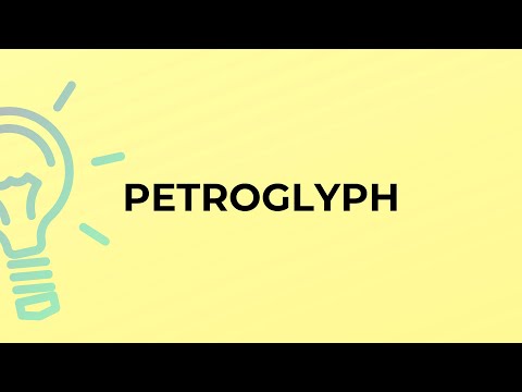 What is the meaning of the word PETROGLYPH?