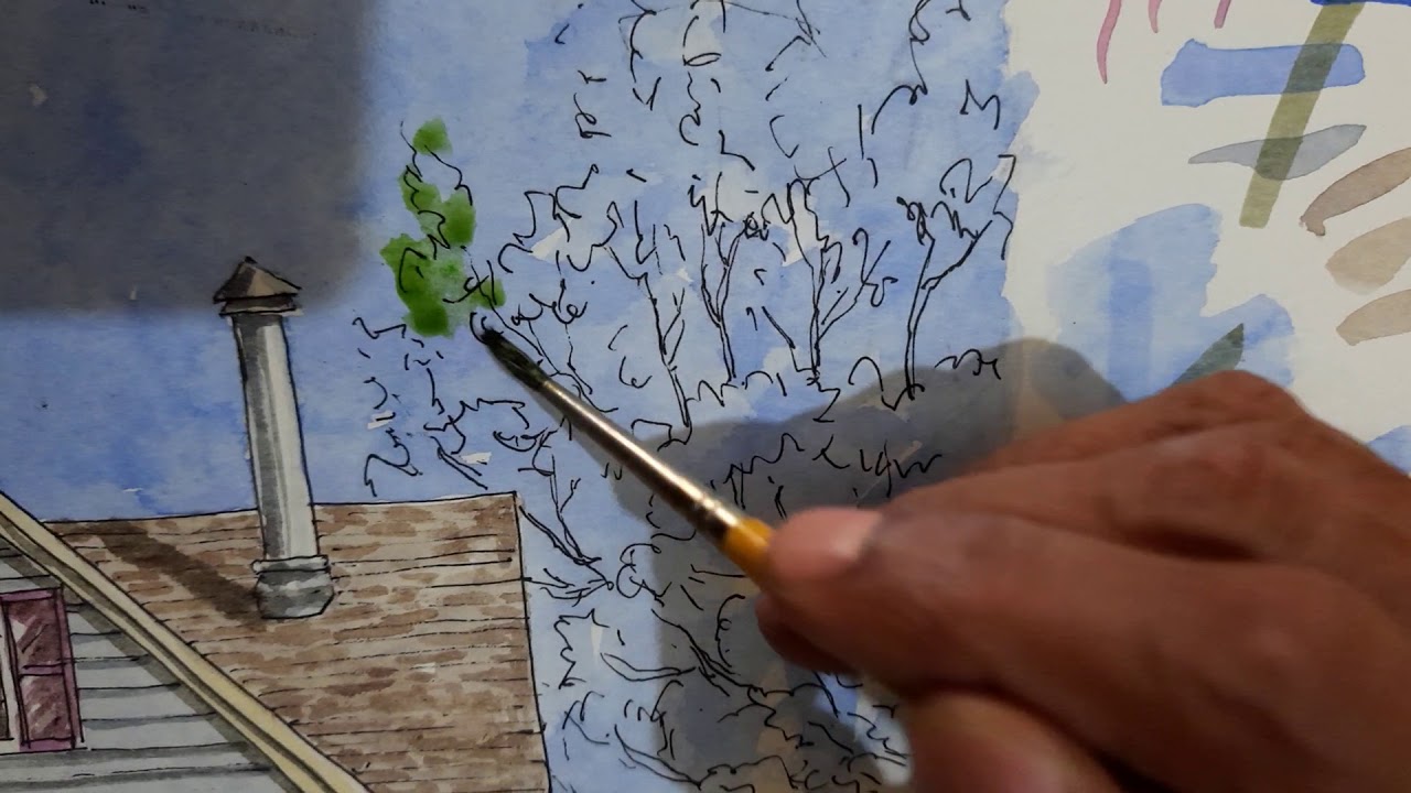 Architectural rendering in watercolor.(1)