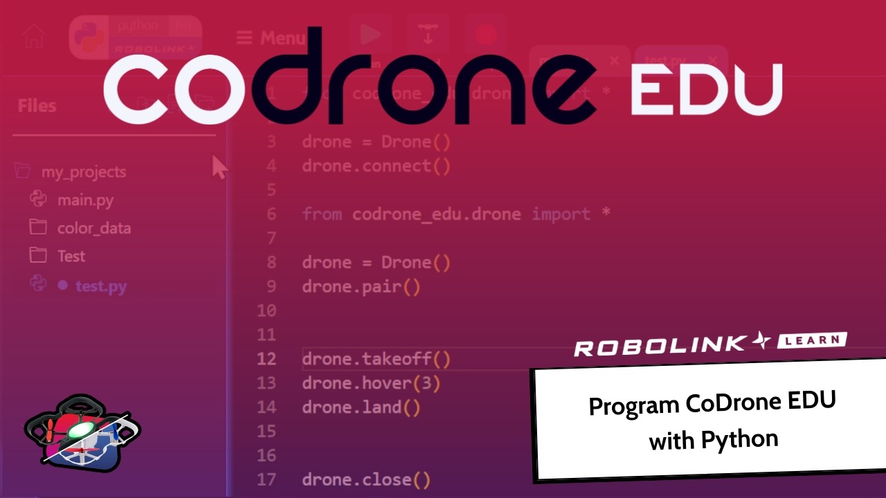 Python for Robolink Tour | Program CoDrone EDU with Python