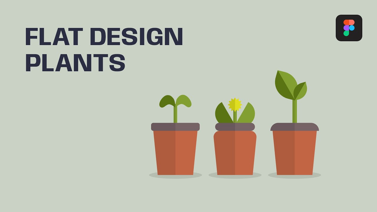 Flat Design Plants || Graphic Design || Figma Tutorial