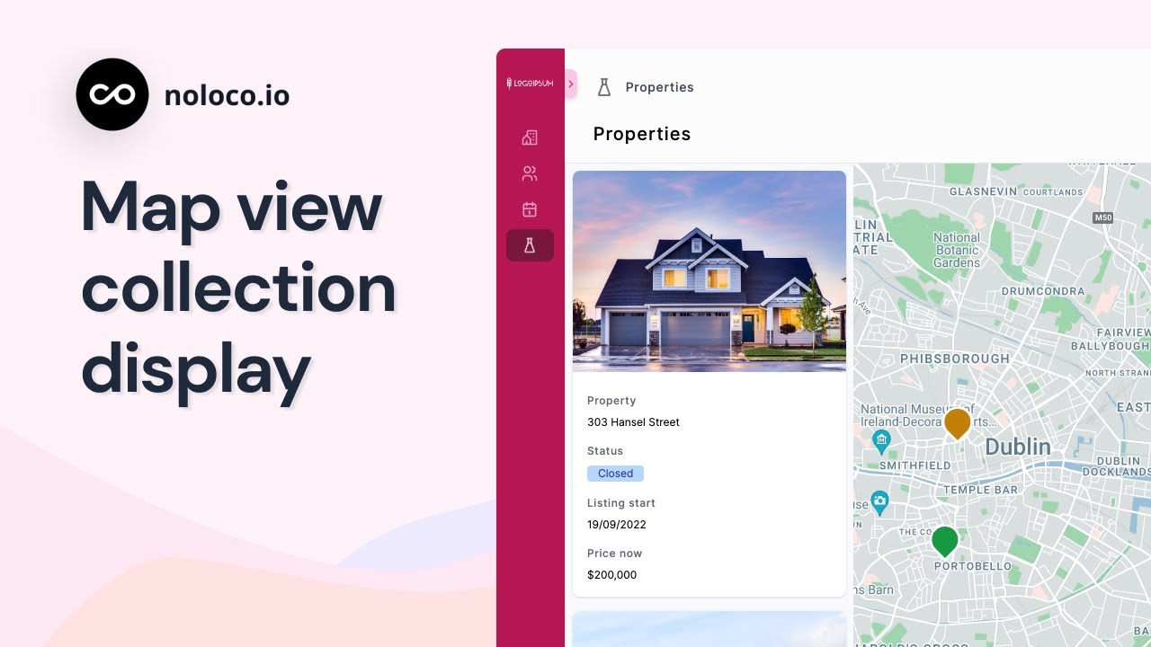 How to use the Map view collection display in your Noloco app