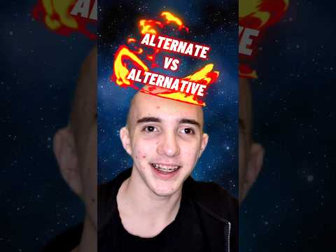 Alternate VS Alternative #anglictina #learnenglish #alternate #alternative #english #fuficzech