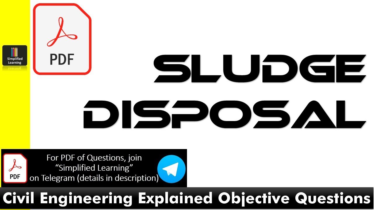 Sludge Disposal | MCQs of Wastewater Engineering | [PDF link in description]