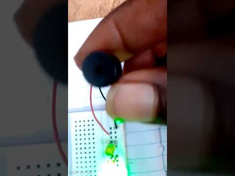 making a beep sound using a buzzer , lead, capacitor and a bulb : this can be used in security locks