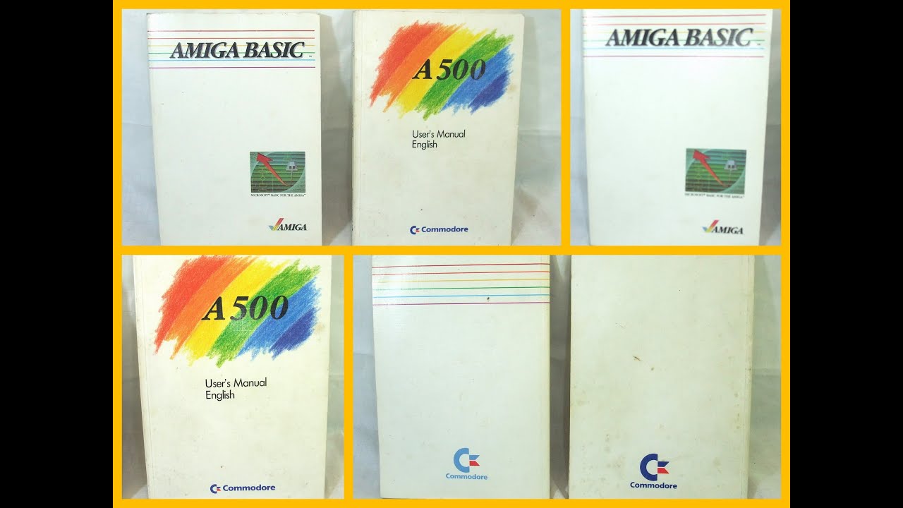 Commodore Amiga 500 User's Manual And Amiga Basic Microsoft For The Amiga Books