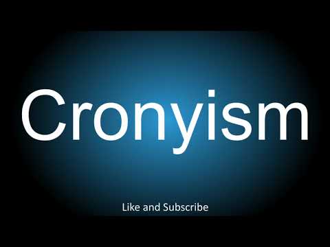 How to correctly pronounce - Cronyism.