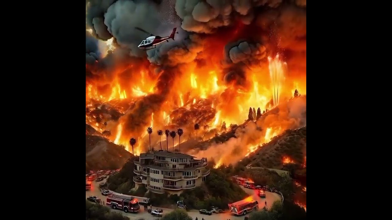 Los Angeles on Fire: Unseen AI-Generated Visuals Capturing the Blaze! 🔥#LosAngelesFire #AIVisual