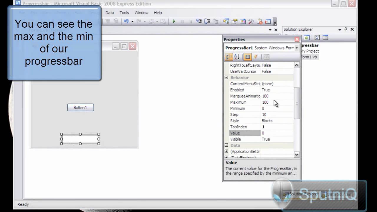 Tutorial #5 Visual Basic.net ProgressBar