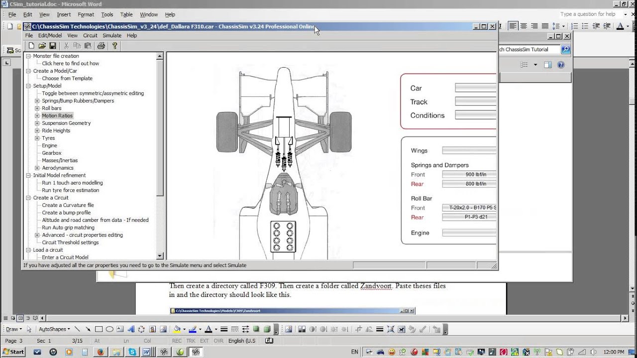 Getting started with ChassisSim Online using the ChassisSim Tutorial