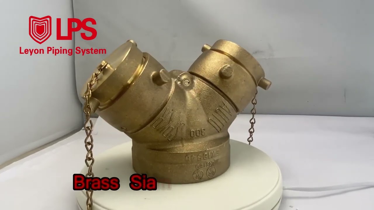 Leyon Fire Fighting Siamese connection with a clapper