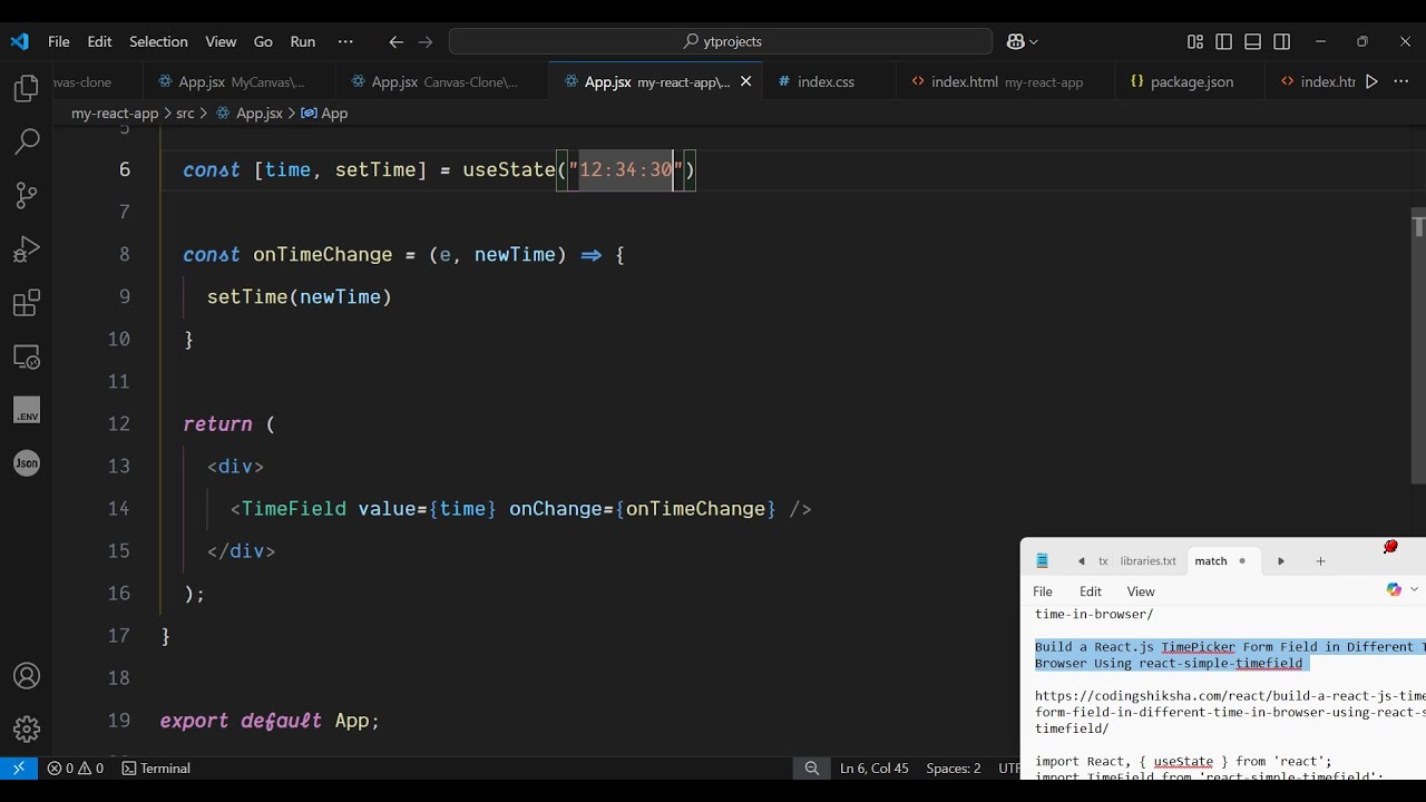 Build a React.js TimePicker Form Field in Different Time in Browser Using react-simple-timefield