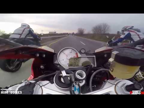 BMW S1000RR vs YaMaHa R1 & Street Racing, Top Speed, Launch Control, 180+ MPH
