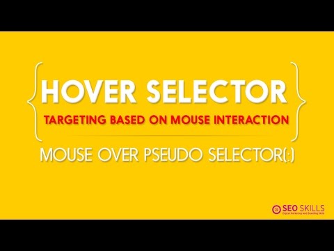 Mouse over CSS effects - Hover Pseudo Selector - CSS Tutorials in Telugu Video Lecture - Learn ...